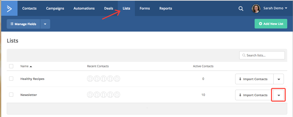 Subscription update form – ActiveCampaign Help Center
