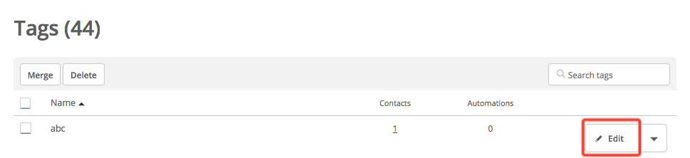 Managing Tags with the Tag Manager – ActiveCampaign Help Center