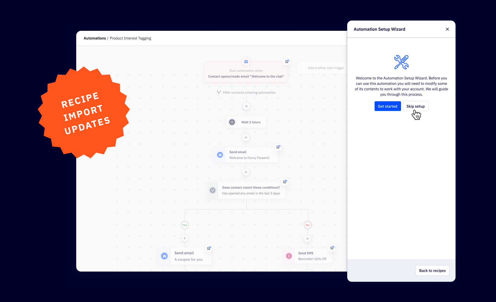 Recipe Import Enhancement – ActiveCampaign Help Center