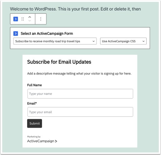 Use the ActiveCampaign WordPress plugin – ActiveCampaign Help Center