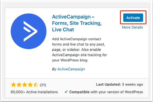 Use the ActiveCampaign WordPress plugin – ActiveCampaign Help Center