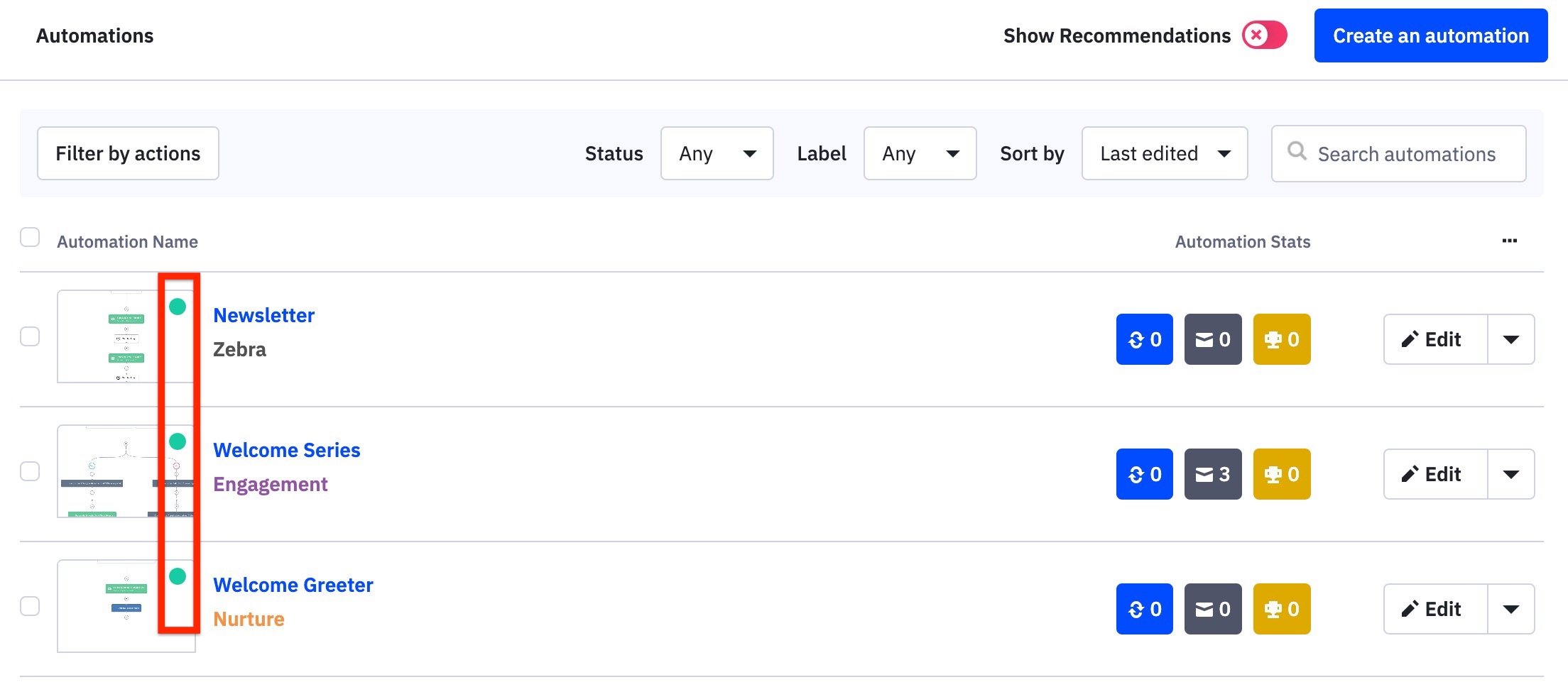How to set automations to "Active" or "Inactive" in ActiveCampaign – ActiveCampaign Help Center