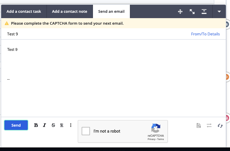 Why does the CAPTCHA display in 1:1 emails? – ActiveCampaign Help Center